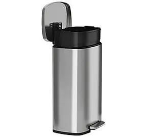 ITOUCHLESS Softstep 13.2-gallon Stainless Steel Step Trash Can