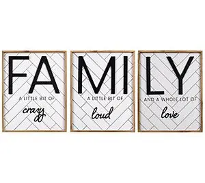 YOUNG'S INC. 3-piece Family Wall Sign - One-color