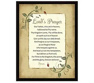 DEXSA COMPANY Dexsa Lord's Prayer Wood Frame Plaque With Ease L - One-color
