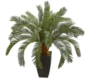 NEARLY NATURAL 30' Cycas Artificial Plant By - One-color