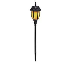 TECHKO Solar Garden & Walkway Light, Amber/whit E Light