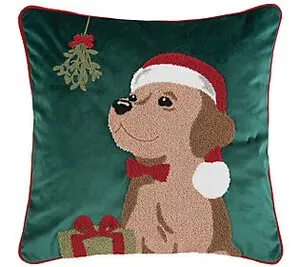 C&F HOME Mistletoe Puppy Pillow By - One-color