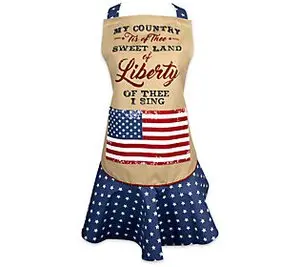 DESIGN IMPORTS Sweet Liberty Ruffle Apron - One-color