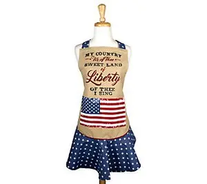 DESIGN IMPORTS Sweet Liberty Ruffle Apron