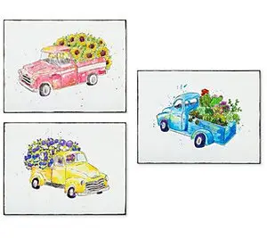 GERSON INTERNATIONAL Set Of 3 Metal Embossed Truck Wall Decor Ger Son Co - One-color