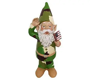 SANTA'S WORKSHOP Swi Garden 12' Resin Army Gnome - One-color