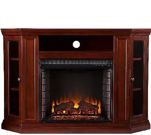 QVC Adrian Convertible Media Electric Fireplace C Herry Finish - One-color