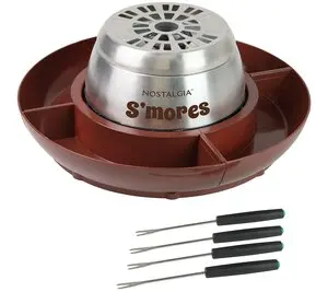 NOSTALGIA Indoor Stainless Steel Electric S'mor Es Maker - Silver