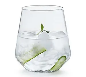 LIBBEY Hammered Stemless Wine Glasses, Set Of 8