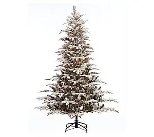 PULEO INTERNATIONAL Puleo Pre-lit 6.5' Flocked Aspen Fir Christmas Ee 500 - One-color