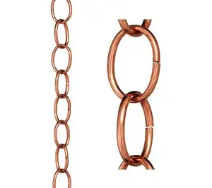 GOOD DIRECTIONS Pure Copper Single Link 8.5' Rain Chain By - One-color