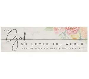 SINCERE SURROUNDINGS God So Loved The World Wall Art Sincere Surr Oundings - One-color