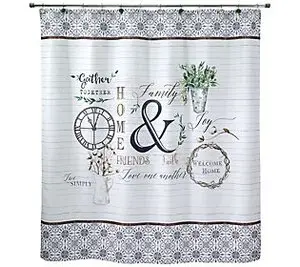 AVANTI LINENS Modern Farmhouse Shower Curtain - One-color