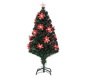 STERLING 4' Green Fiber Optic Color-changing Tree Ste Rling Co - One-color