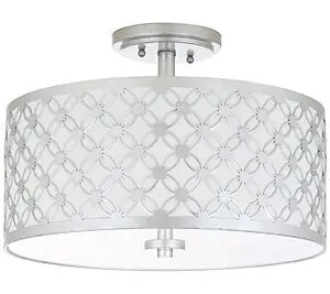 SAFAVIEH Hutch Three-light 16' Dia Silver Flush Mount By - One-color