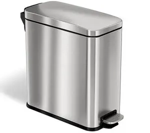 ITOUCHLESS Softstep Stainless Steel 3-gal Slim Tep Trash Can - Silver