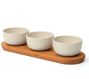 BERGHOFF Leo 4-piece Bowl Set With Bamboo Tray - One-color