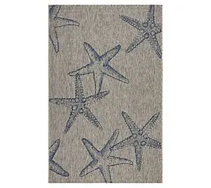 OX BAY TRADING CO. Ox Bay Starfish Constellation I/o Captiva Rug 7 '9' X 9'5 - One-color