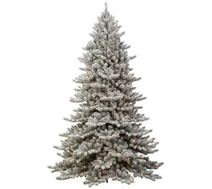 PULEO INTERNATIONAL 7.5' Royal Majestic Fraser Fir Flocked Tree W/6 00 Lights - One-color