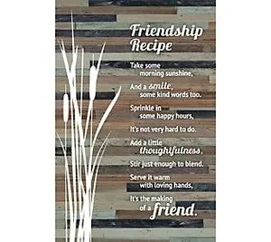 LELA & OLLIE Friends Recipe Wood Plaque Easel 6 X 9 - One-color
