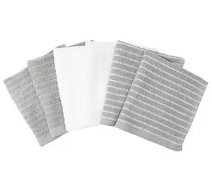 RITZ 6 Piece Cotton Horizontal Stripe Bar Mop C Loths - One-color