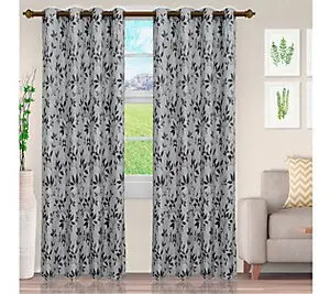 SUPERIOR Ghera Curtain Panel With Grommet Top H Ader, 52 X 96 - One-color