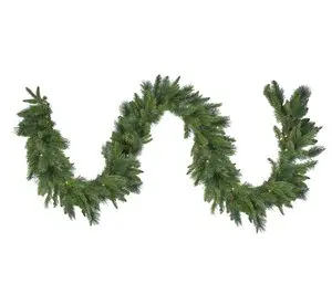 NORTHLIGHT 9' Mix Rosemary Pine Faux Garland-cl Ear Lights - One-color