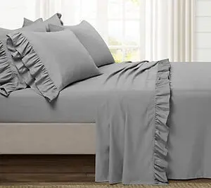 LUSH DECOR Reyna Ruffle 6pc Queen Sheet Set By