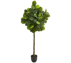 NEARLY NATURAL 6' Fiddle Leaf Tree Real Touch Nearly Natura L