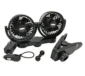 ROADPRO 12 Volt Dual Fan With Mounting Clip