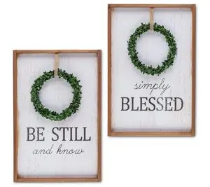 GERSON INTERNATIONAL Assorted Wreath Message Wall Decor Gerson Co - One-color