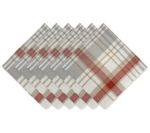 DESIGN IMPORTS Cozy Picnic Plaid Napkin Set/6 - One-color