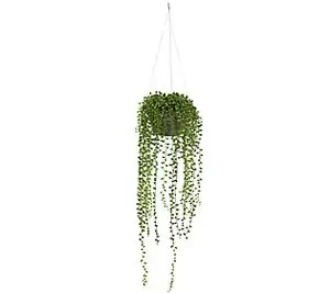 NEARLY NATURAL String-of-pearl Plant Hanging Basket Nearly Atural - One-color
