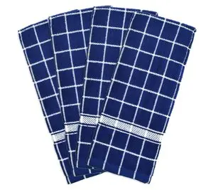 DESIGN IMPORTS Set Of 4 Windowpane Terry Kitche N Towels - One-color
