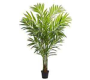 NEARLY NATURAL King Palm Artificial Tree By - One-color