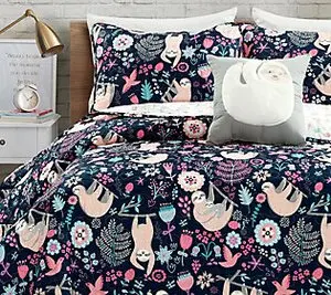 LUSH DECOR Hygge Sloth 3-piece Twin Quilt Set Lush Deco R - One-color