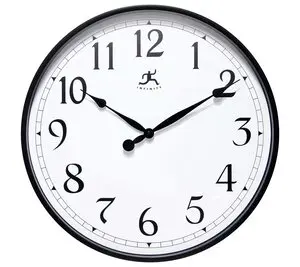 INFINITY Instruments 18' Round Wall Clock, Blac K - One-color