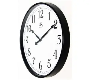 INFINITY Instruments 18' Round Wall Clock, Blac K