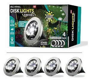 BELL & HOWELL Bell + Howell Led Outdoor Solar Powered Swivel Isk Lights 4pk - One-color
