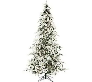 CHRISTMAS TIME 7.5' White Pine Snowy Clear Prel It Tree - One-color