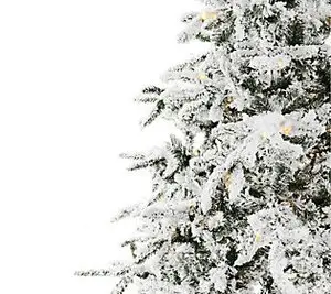 CHRISTMAS TIME 7.5' White Pine Snowy Clear Prel It Tree