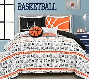 LUSH DECOR Basketball Game Full/queen Quilt Set Lush De Cor