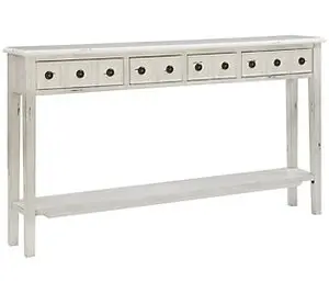 POWELL Home Fashions 60' Wilsher 4-drawer Conso Le Table - One-color