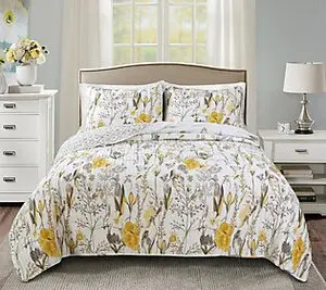 LUSH DECOR Adalia Quilt 3-piece Full/queen Quilt Set Lu Sh Decor - One-color