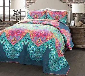 LUSH DECOR Boho Chic 3-piece Full/queen Quilt Set Lush Ecor - One-color