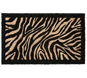 NATURE MATS BY GEO Zebra Coir Doormat With Pvc Backing Small - One-color