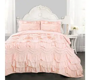 LUSH DECOR Kemmy Quilt 3-piece King Quilt Set Lush Deco R - One-color