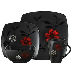 Gibson 16-piece Evening Blossom Dinnerware Set - One-color