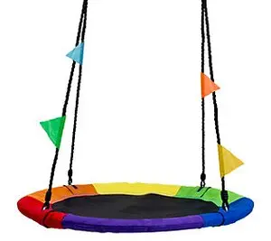 SORBUS Saucer Tree Swing In Elite Rainbow 40