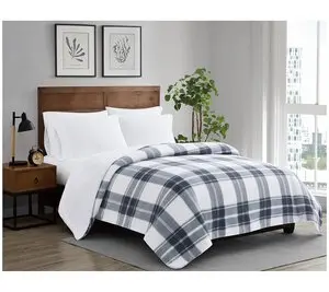 CANNON Cozy Teddy Plaid Full/queen Blanket - One-color